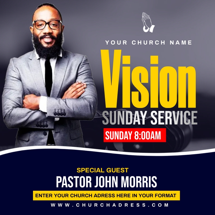 vision sunday service Template | PosterMyWall
