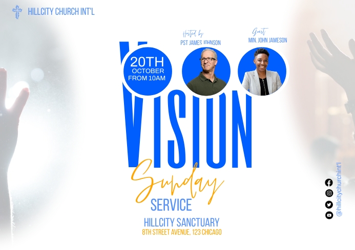 vision sunday service Template | PosterMyWall
