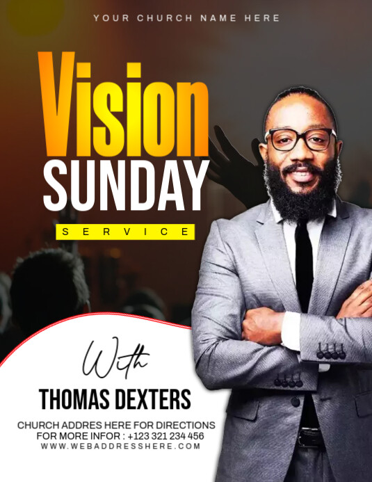 vision sunday service Template | PosterMyWall