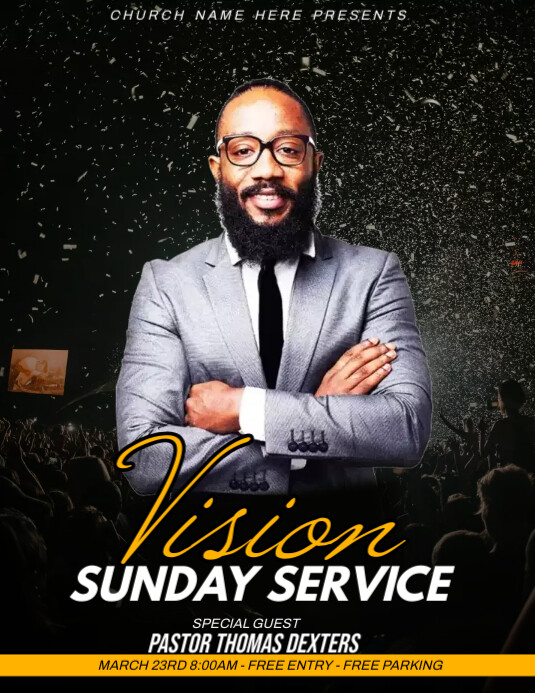 Plantilla de vision sunday service | PosterMyWall