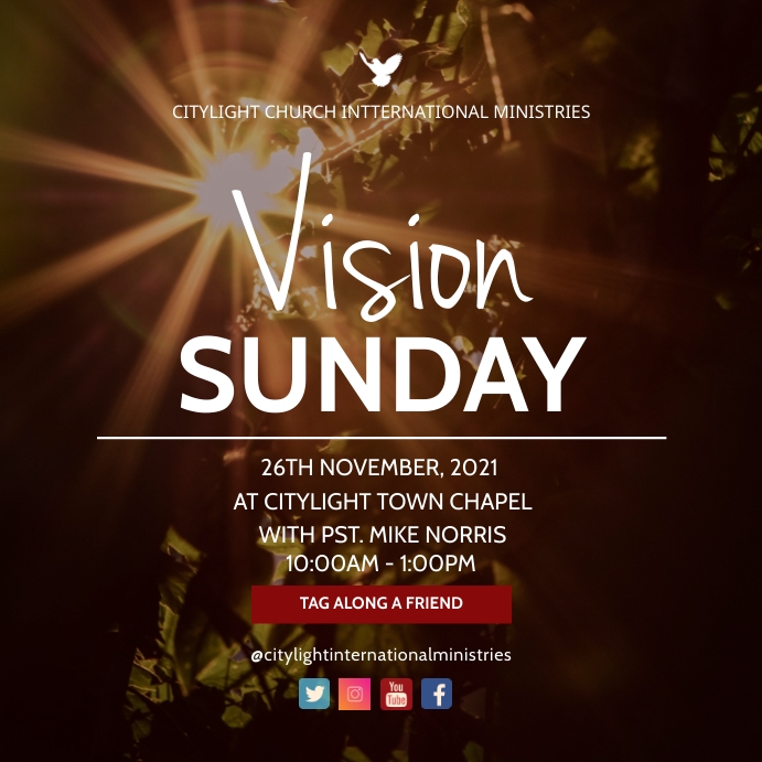 vision sunday service Template | PosterMyWall