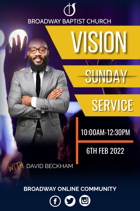 Vision Sunday Service Template | PosterMyWall