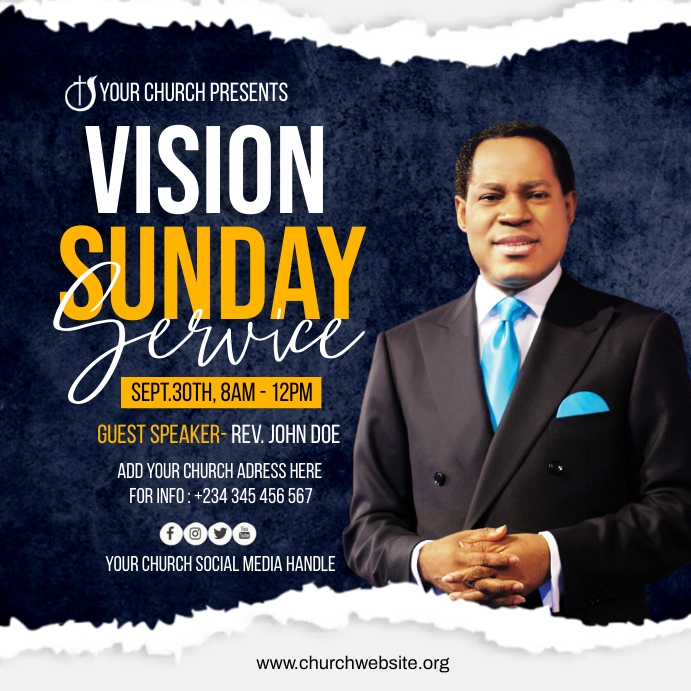 Layanan Vision Sunday Templat | PosterMyWall