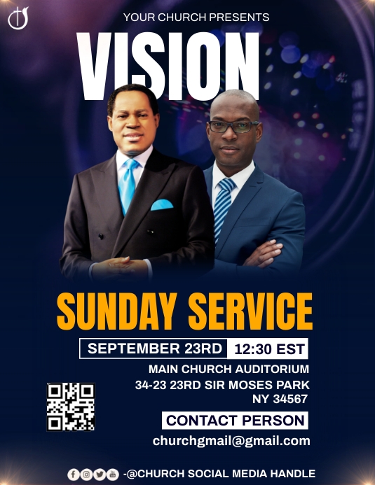 vision sunday service Template | PosterMyWall