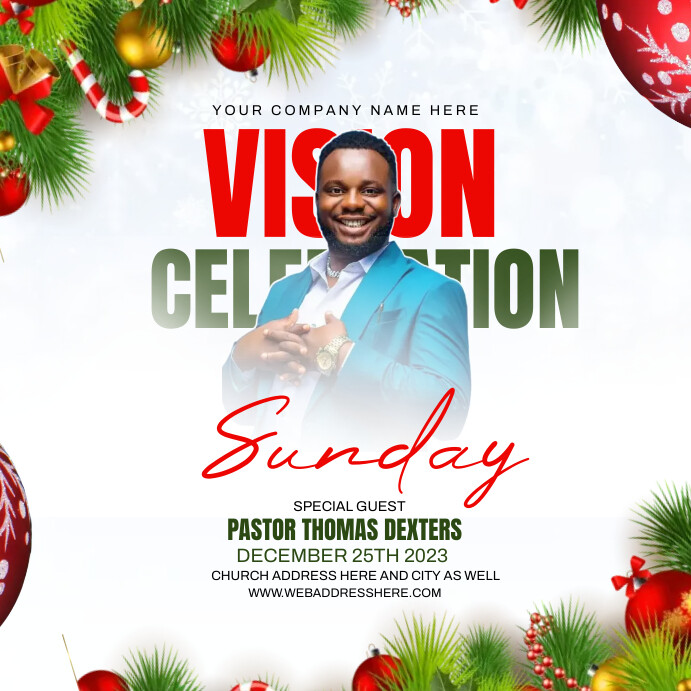 vision sunday service Template | PosterMyWall