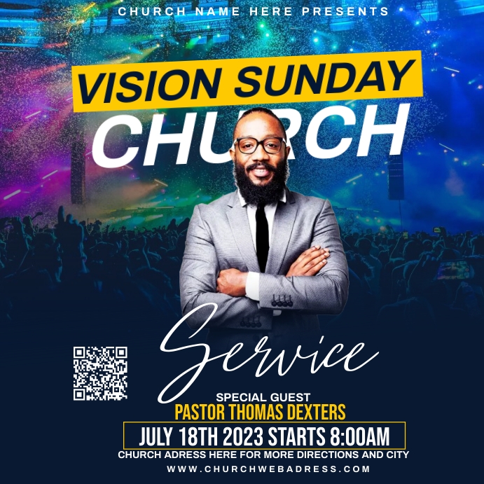 vision sunday service Template | PosterMyWall