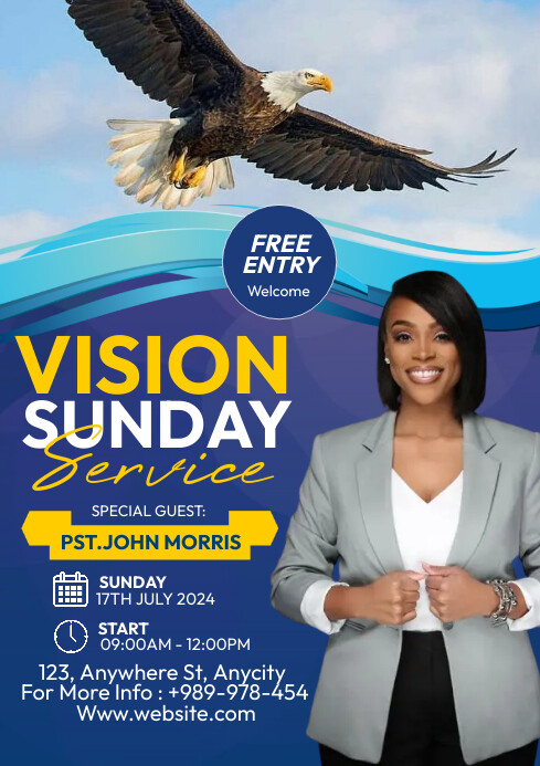 Plantilla de vision sunday service | PosterMyWall