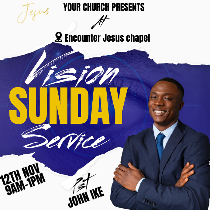 vision sunday service Template | PosterMyWall