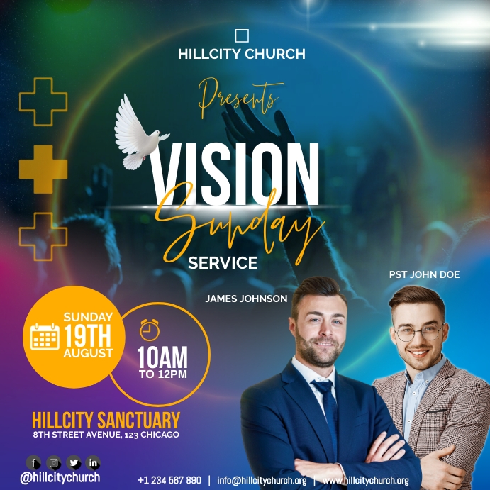 Copy of vision sunday service | PosterMyWall