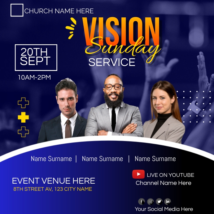 Copy of vision sunday service | PosterMyWall