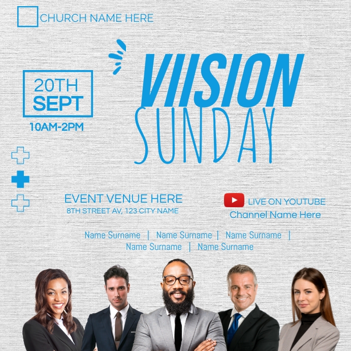vision sunday service Template | PosterMyWall