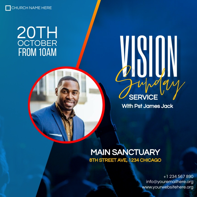 vision sunday service Template | PosterMyWall
