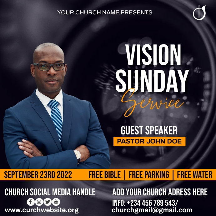 vision sunday service Template | PosterMyWall