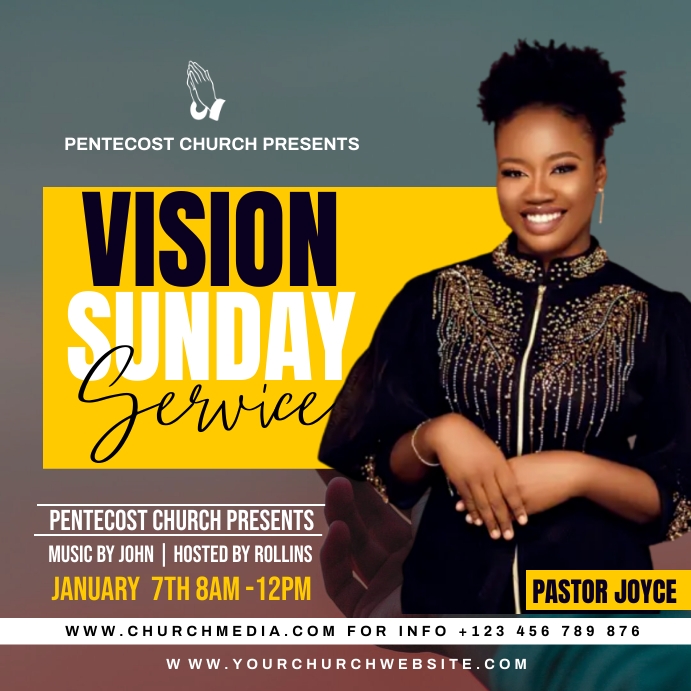 vision sunday service Template | PosterMyWall