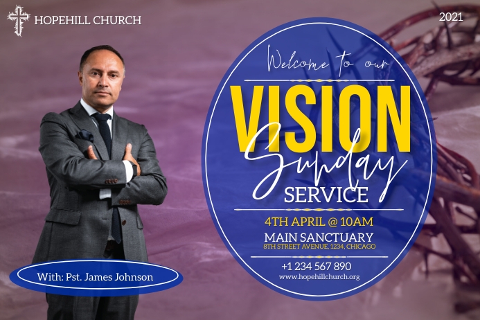 vision sunday service flyer Template | PosterMyWall