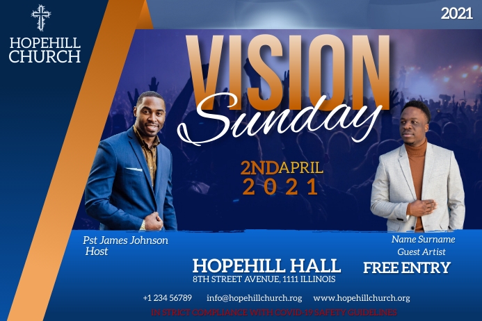 vision sunday service flyer Template | PosterMyWall