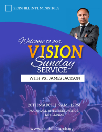 vision sunday service flyer Template | PosterMyWall