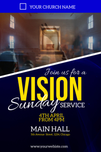 vision sunday service flyer Template | PosterMyWall