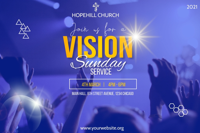 vision sunday service flyer Template | PosterMyWall