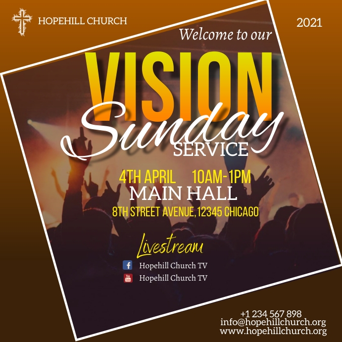 vision sunday service flyer Template | PosterMyWall