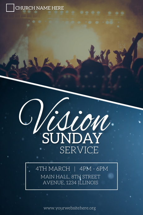 Copy of vision sunday service flyer | PosterMyWall