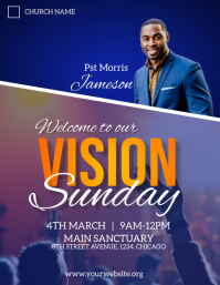 vision sunday service flyer Template | PosterMyWall