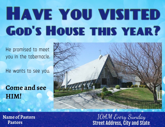 Visit our church Template | PosterMyWall