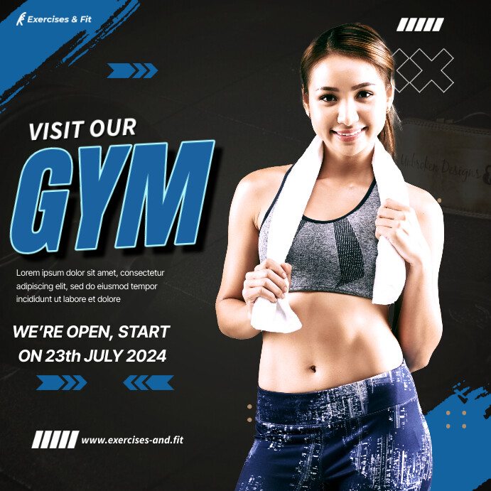 Visit Our Gym Template | PosterMyWall