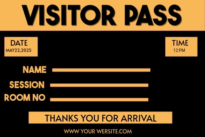 visitor pass Template | PosterMyWall