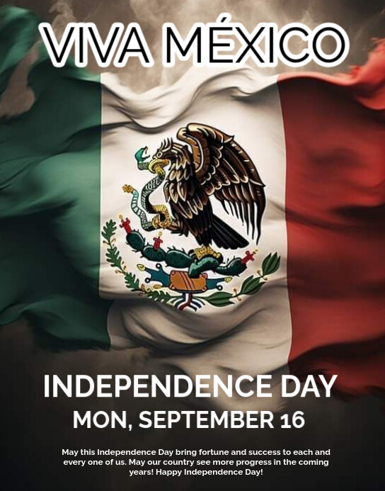 Viva México independence day celebration temple flayer editablet ...