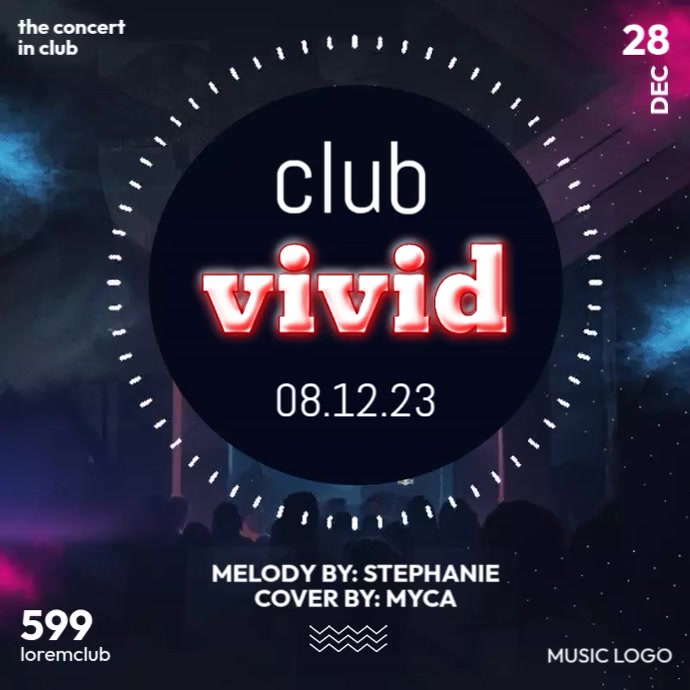 Plantilla de Vivid Club Party | PosterMyWall