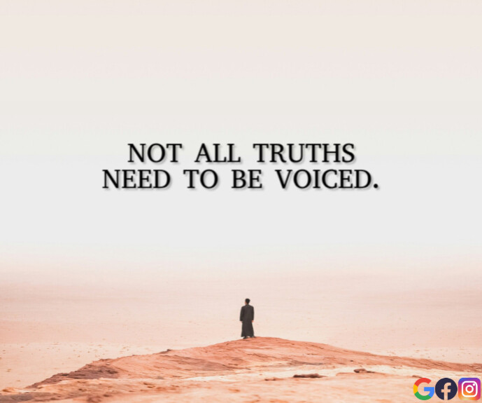 VOICED AND TRUTH QUOTE TEMPLATE | PosterMyWall