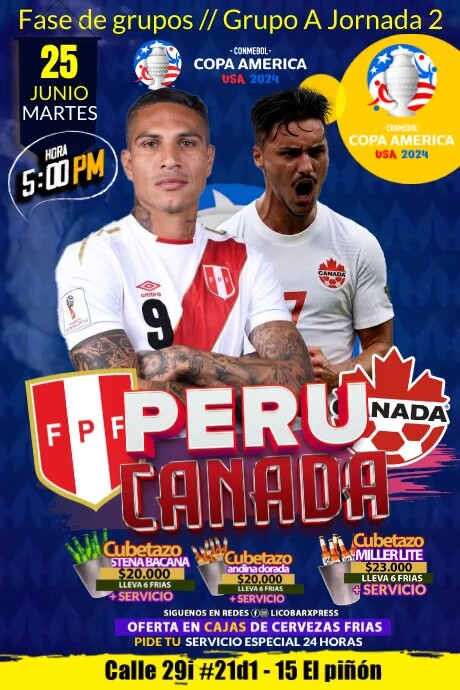 volante copa américa 2024 soccer futbol Template | PosterMyWall