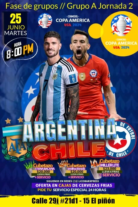 Volante Copa América 2024 Soccer Futbol Póst Template | PosterMyWall