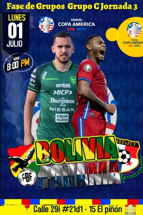 Volante Copa America 2024 Póster Template | PosterMyWall