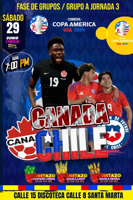 Copa America Soccer Match Template | PosterMyWall