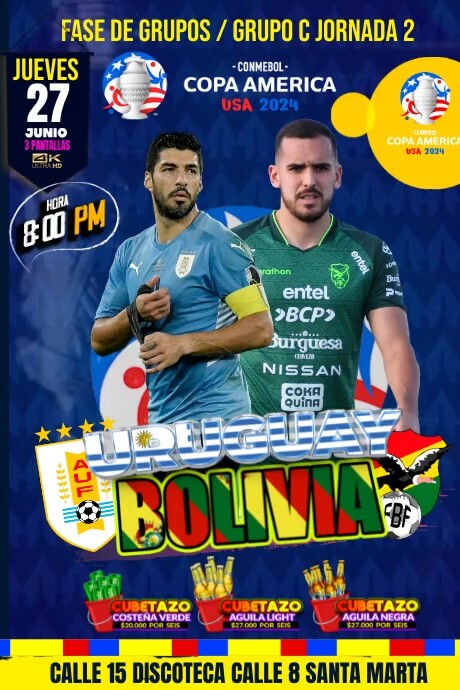 volante copa america 2024 poster soccer futbo Template | PosterMyWall