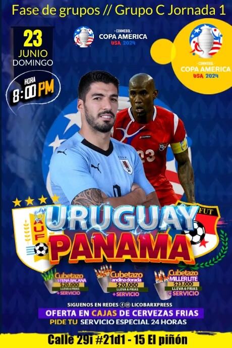 Volante copa america 2024 soccer futbol Template | PosterMyWall