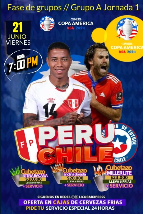 Volante copa america 2024 soccer futbol Template | PosterMyWall