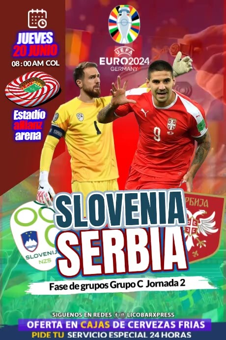 Volante Euro Copa 2024 Soccer Futbol Póster Templat | PosterMyWall