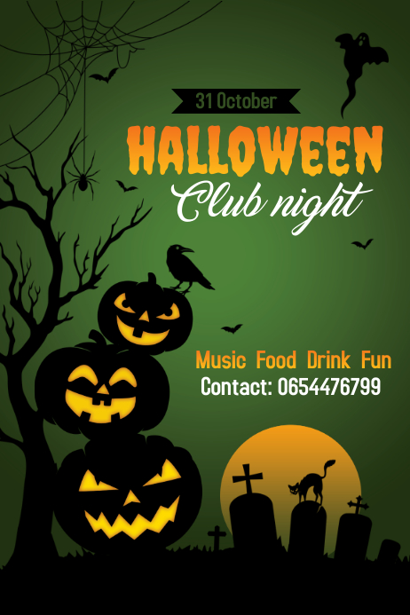 VOLANTE HALLOWEEN CLUB NIGHT Template | PosterMyWall