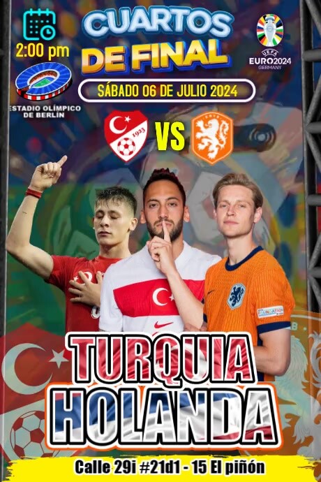 volante poster euro copa 2024 cuartos de fina Template | PosterMyWall
