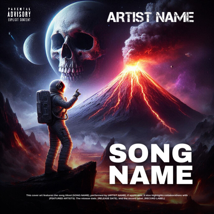 Volcano And Skull Album Cover Template | PosterMyWall