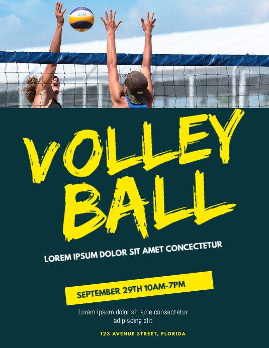 Copy of VOLLEY BALL POSTER TEMPLATE | PosterMyWall