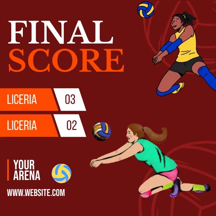 Plantilla de Volleyball Ads | PosterMyWall