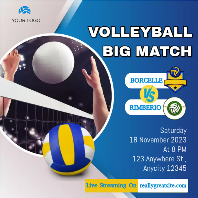 Modèle Volleyball Big Match | PosterMyWall