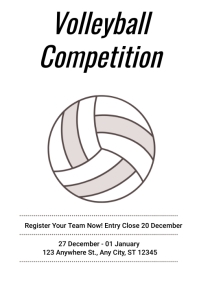 Volleyball Template | PosterMyWall
