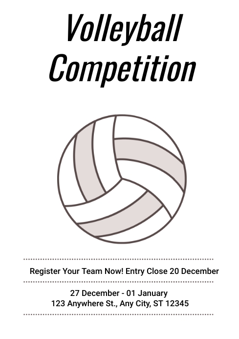 Volleyball Competition Template | PosterMyWall