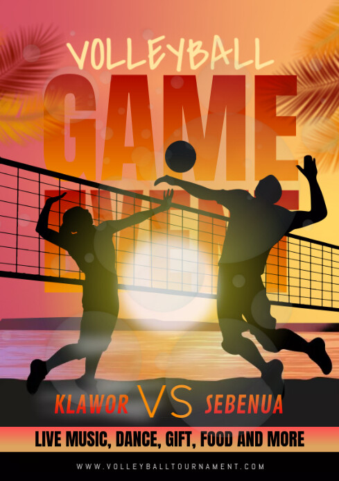 Volleyball event poster template | PosterMyWall