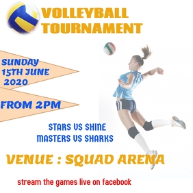 Volleyball tournament Instagram post Template | PosterMyWall